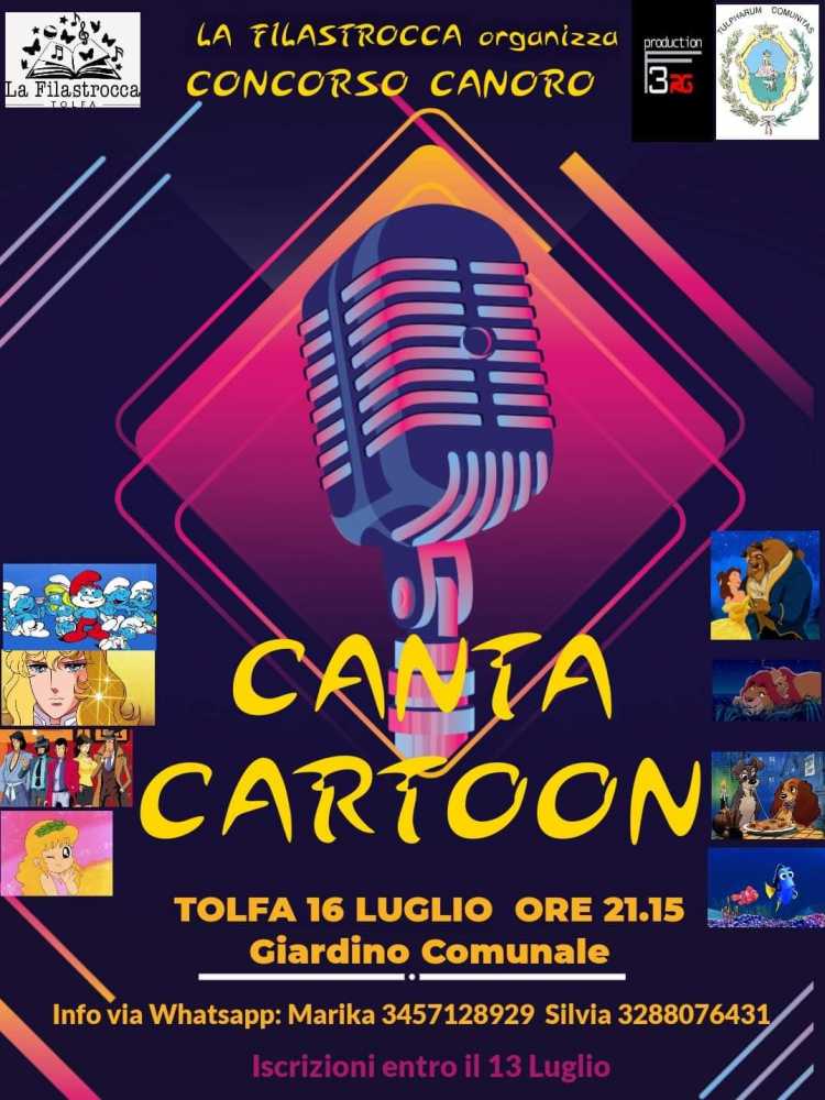 Canta Cartoon, gara canora a Tolfa sul tema dei cartoni animati • Terzo ...