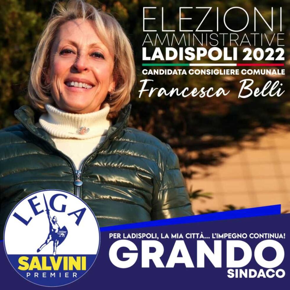 Elezioni Ladispoli, Francesca Belli in corsa con la Lega per Grando • Terzo Binario News