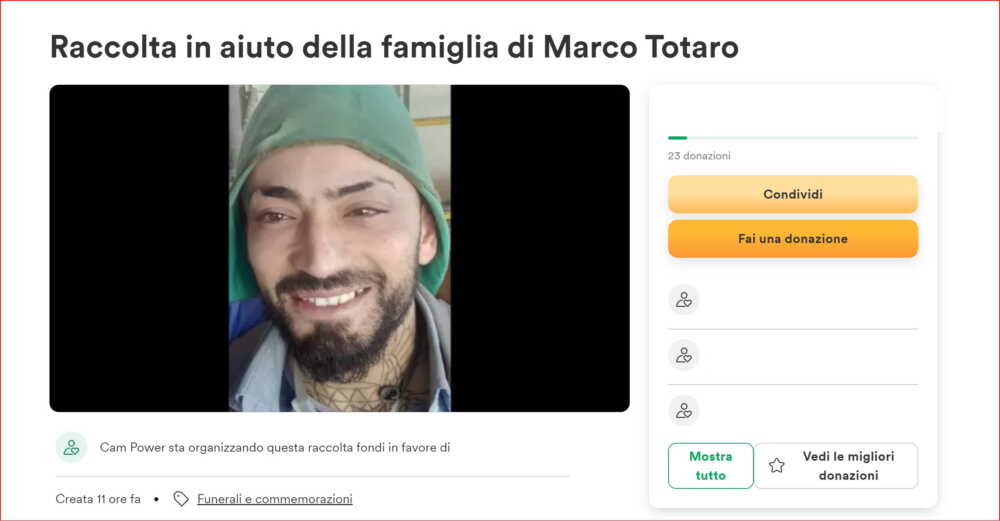 Cam Power indice una raccolta fondi per Marco Totaro, adesione della ...