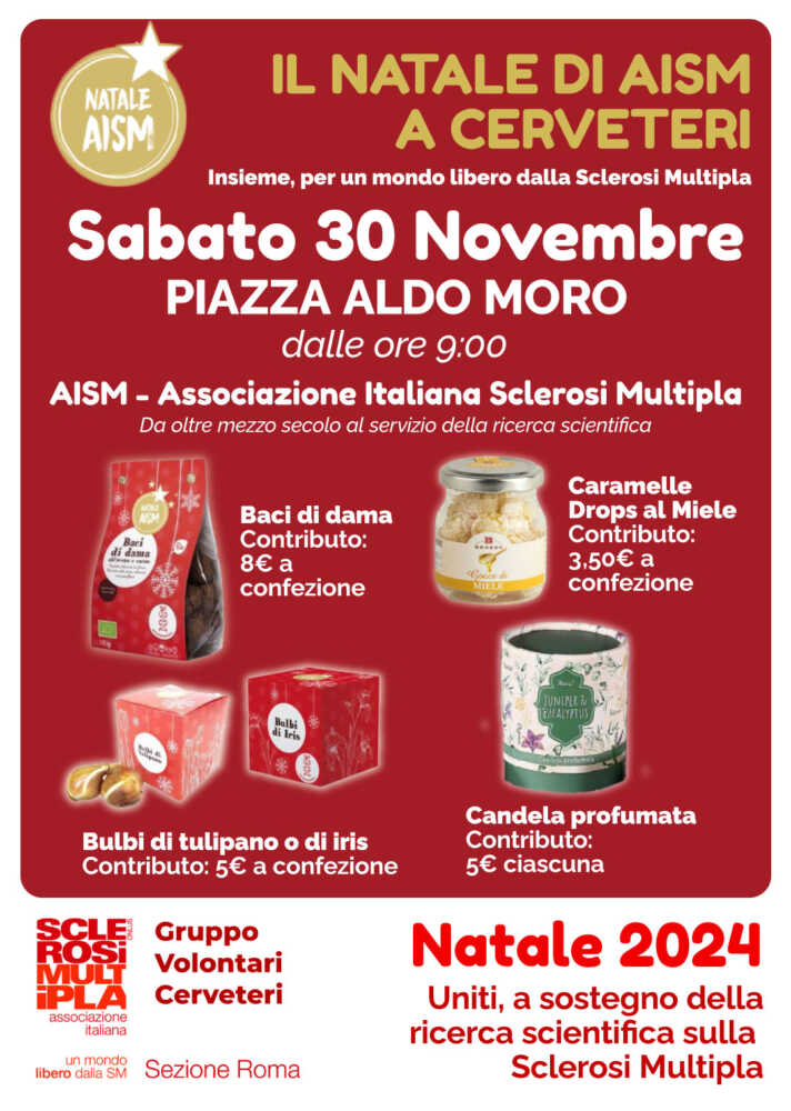 Il Natale di Aism a Cerveteri, sabato stand solidale a sostegno della ...