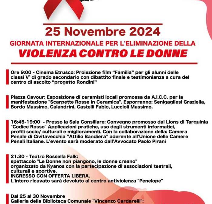 Tarquinia dice no alla violenza sulle donne, le iniziative del 25 novembre • Terzo Binario News